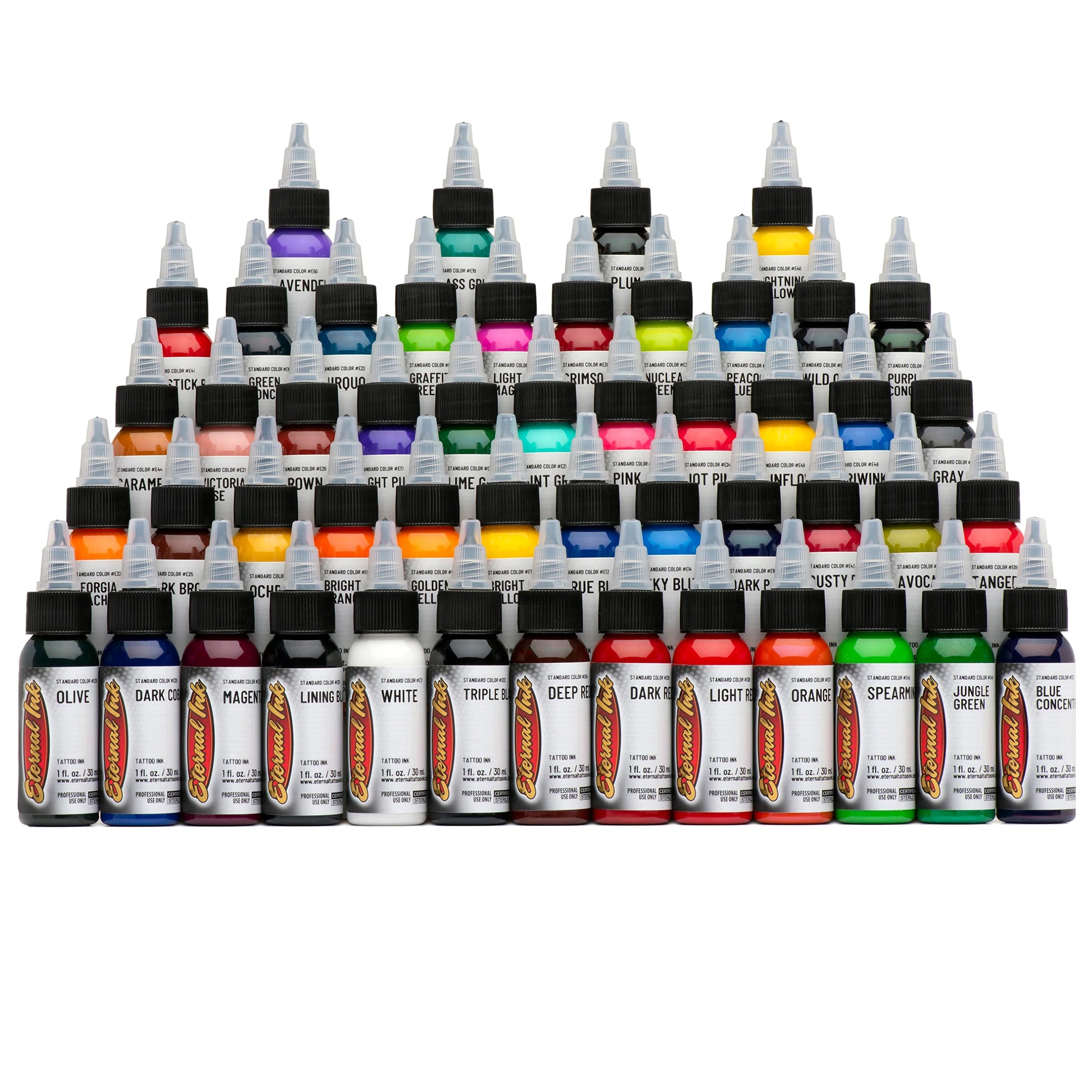 Eternal Tattoo Ink - 50 Color Set - Bicknee Tattoo Supply