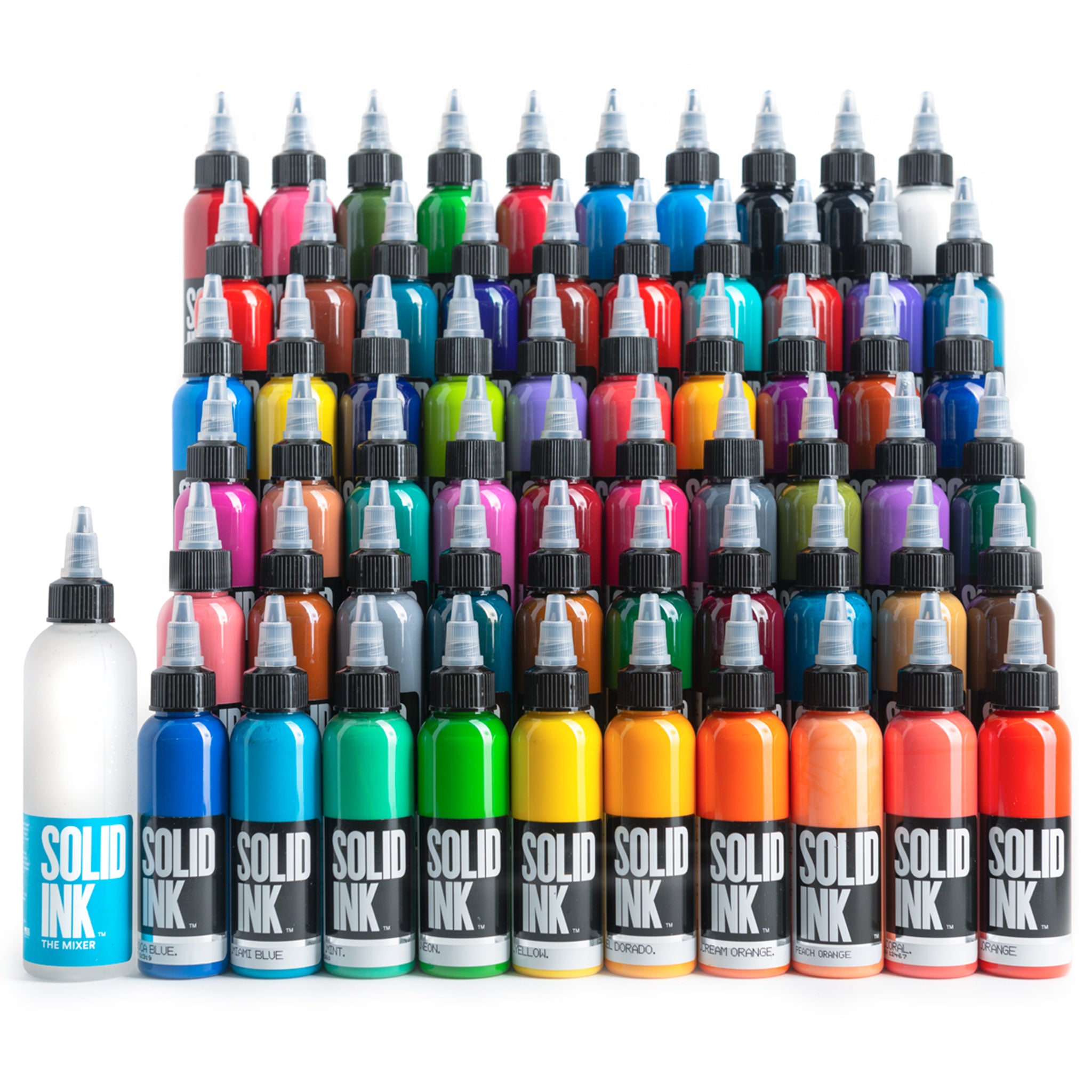 Solid 60 Color Mega Set – Bicknee Tattoo Supply